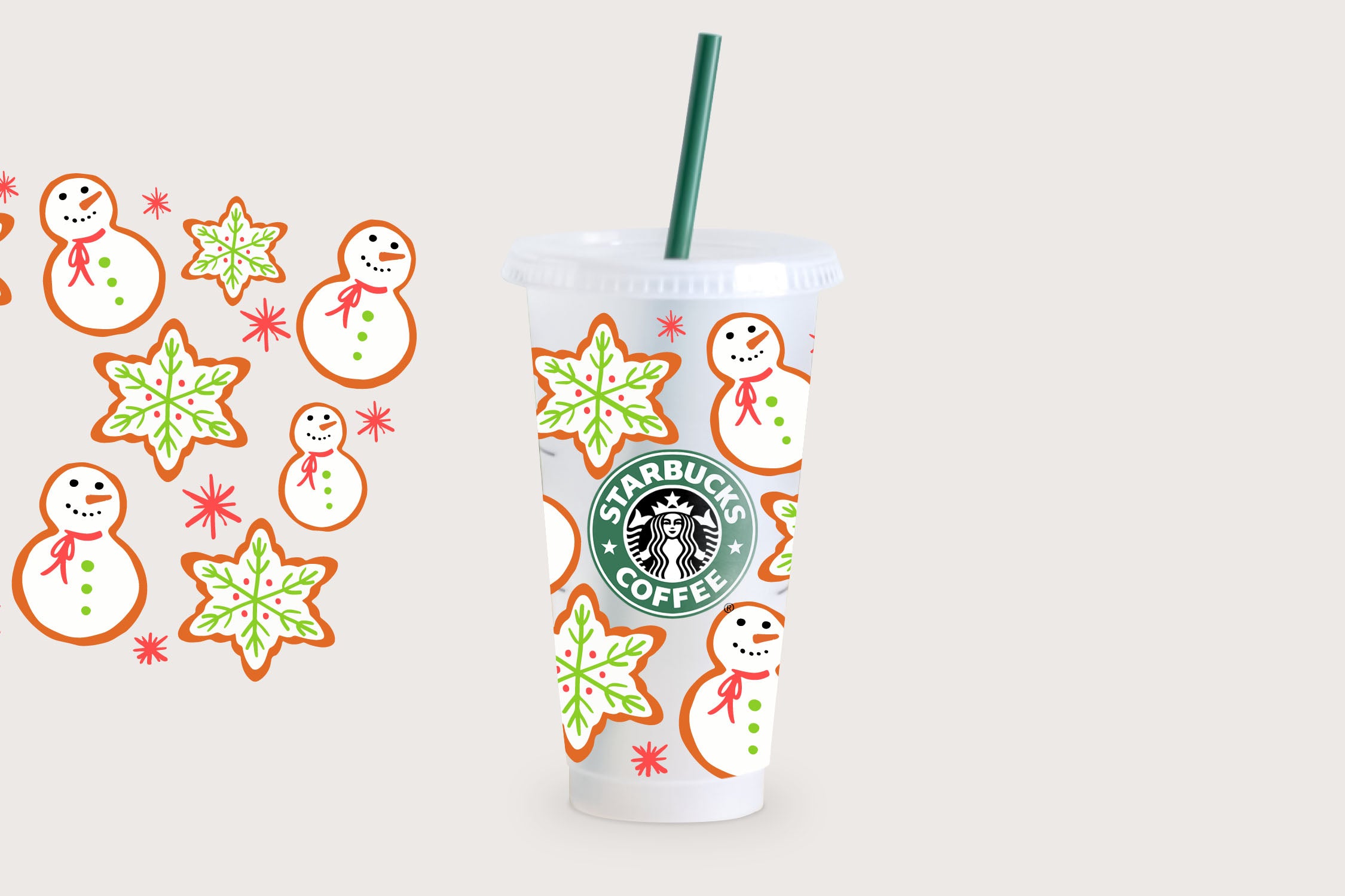 Christmas Cookies Cold Cup Wrap SVG/PNG – SVG Club